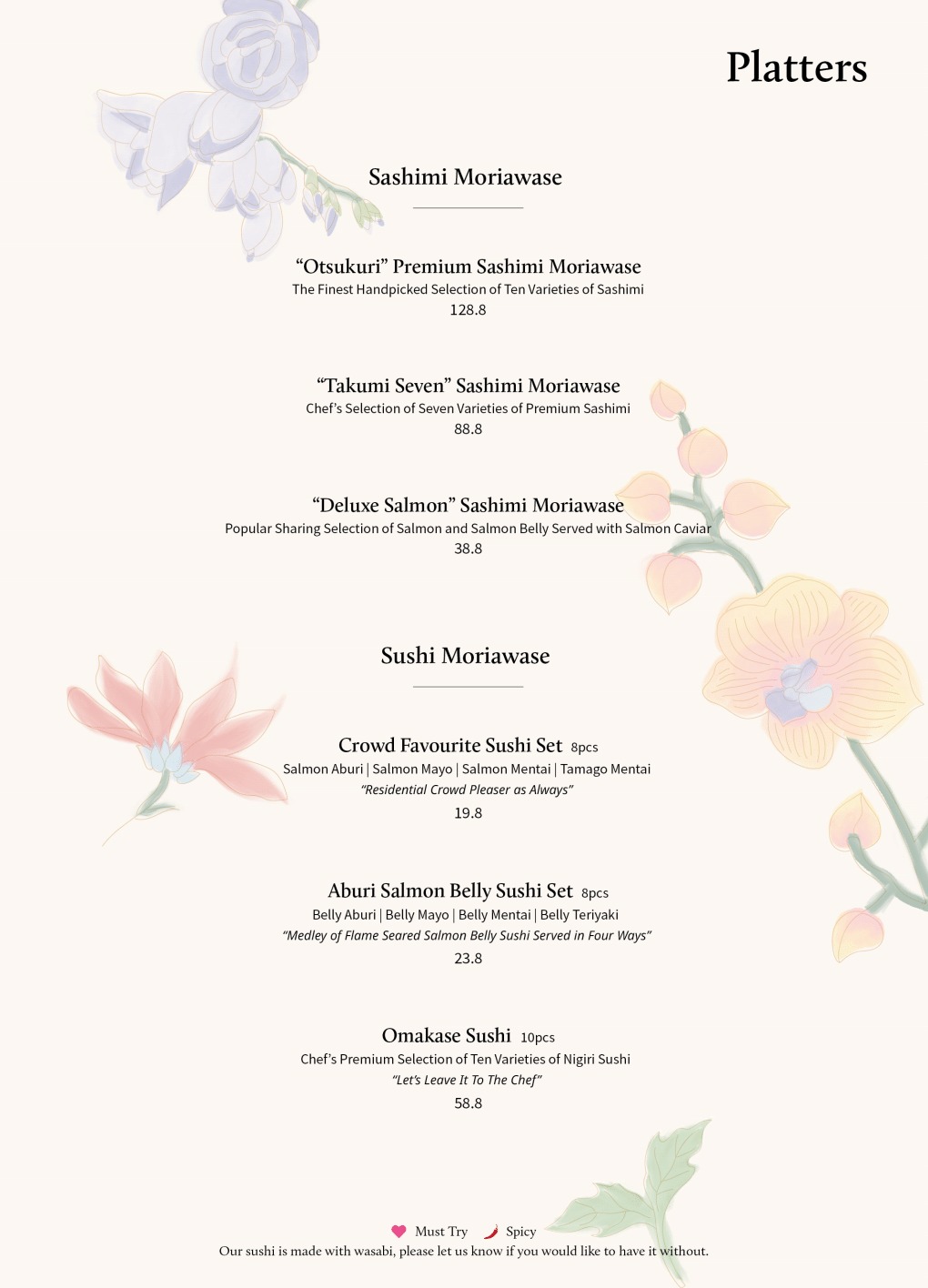 Omote Menu Singapore Price list 2023 - Singapore Restaurant Menu ...