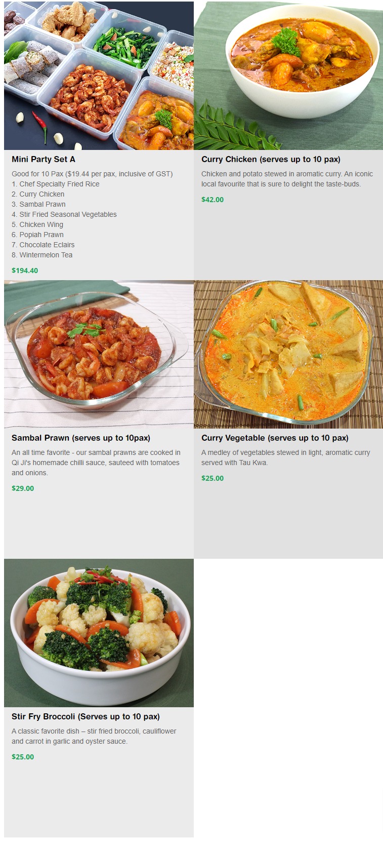 Qiji Singapore Menu Price Updated List 2023 - Singapore Restaurant Menu ...